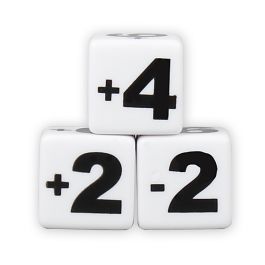 6-Sided Positive and Negative Dice - 19mm (Pack of 10) | Abacus ...