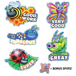 Bug Shapes Stickers - Hologram (Pack of 112) | Abacus Educational Suppliers