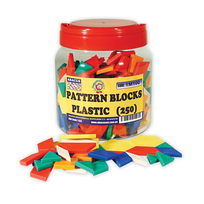 Plastic Pattern Blocks - Box of 250 | Abacus Educational Suppliers