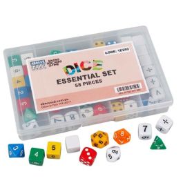 Essential Dice Set - Box of 58 | Abacus Educational Suppliers