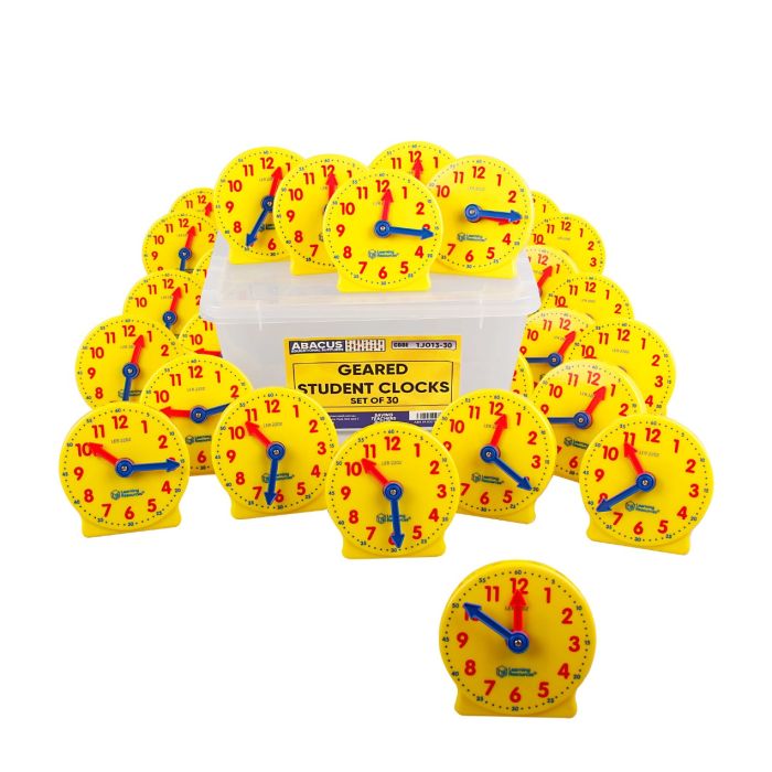 Big Time™ Geared Student Clocks - Box of 30 | Abacus Educational Suppliers
